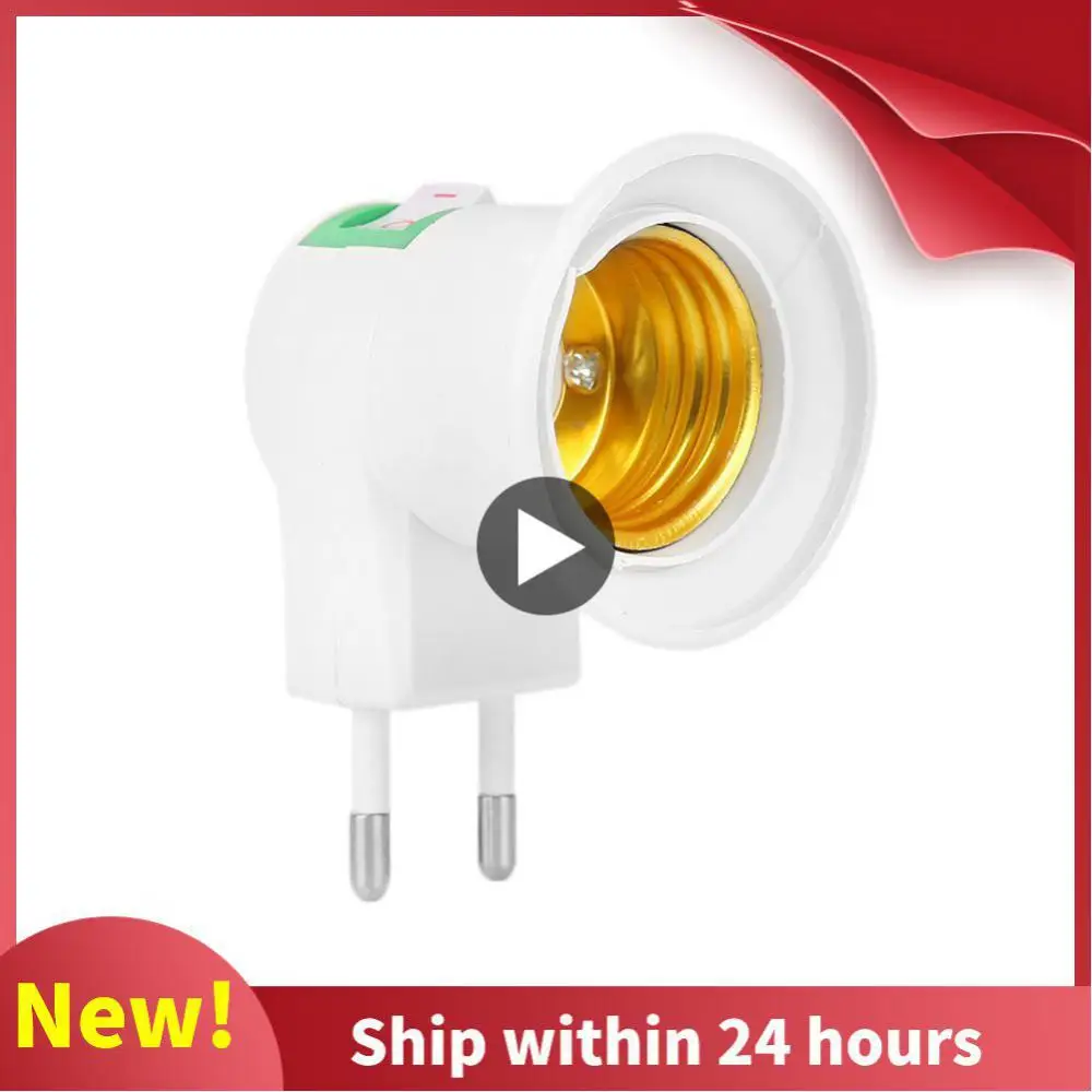 White-E27-220V-Screw-Mouth-Night-Light-Socket-EU-Plug-Holder-Adapter ...