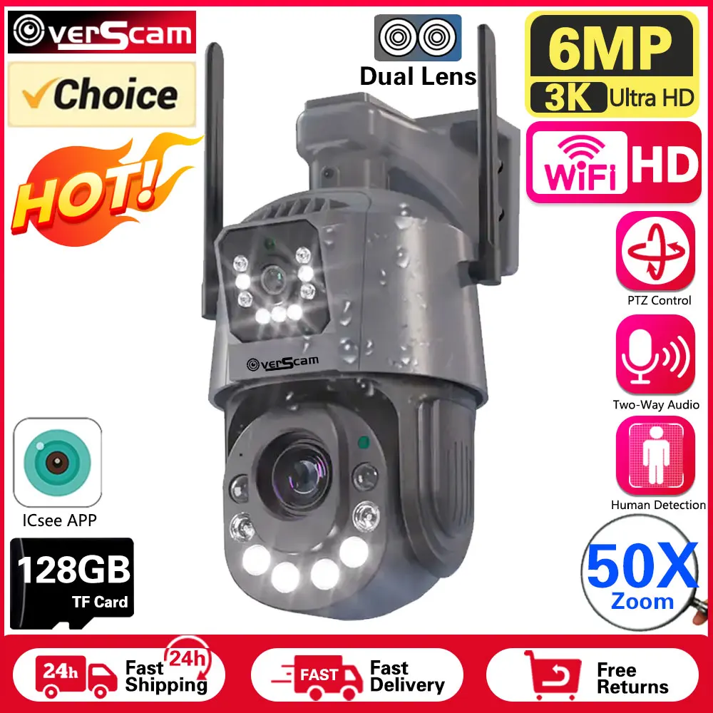 4K-8MP-Metal-Dual-Lens-PTZ-Wifi-Camera-Outdoor-50X-Optical-Zoom-AI ...