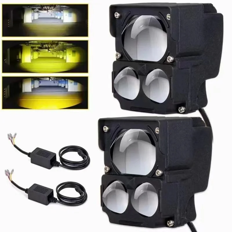 2pcs-set-Lens-Led-Work-Light-9-80V-6000LM-White-Yellow-Driving-Light ...