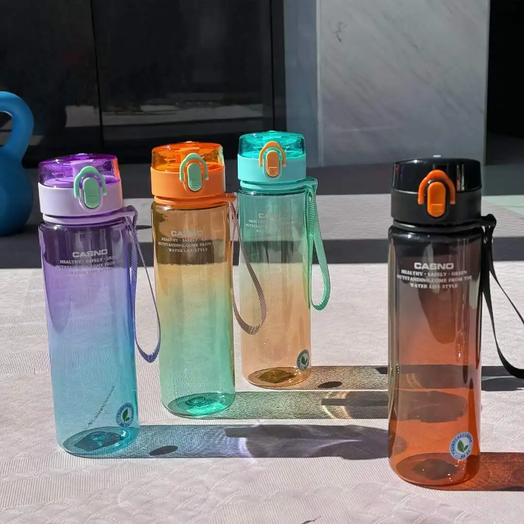 Gradient-Color-Water-Bottle-Sport-Tour-Outdoor-Leak-Proof-Seal-Child ...