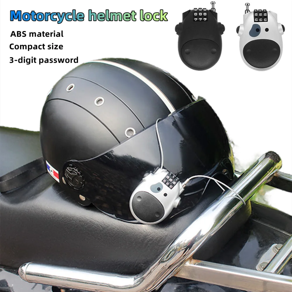 Motorcycle-Helmet-Lock-Bicycle-Anti-theft-Helmet-Lock-Retractable-Steel ...