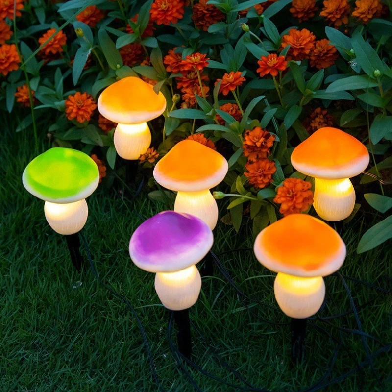 Solar Mushroom Lamp Outdoor Waterproof Garden Lights Light sensitive ...