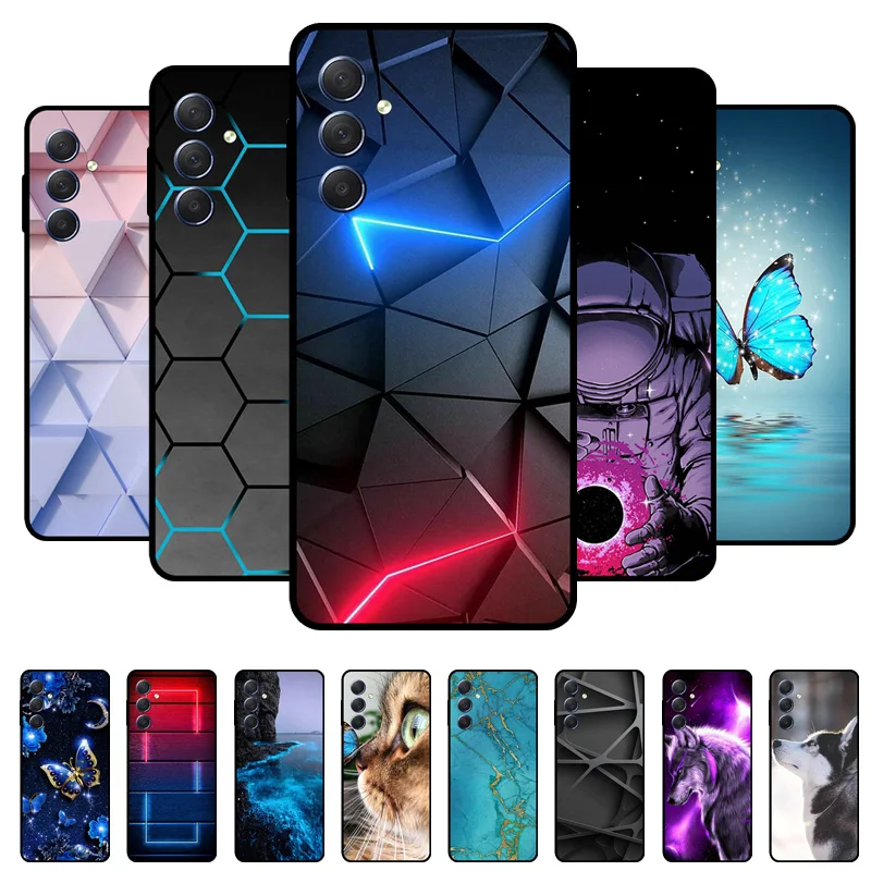 For-Samsung-Galaxy-A35-A55-Case-Soft-Silicone-Cover-Black-Bumper-TPU ...