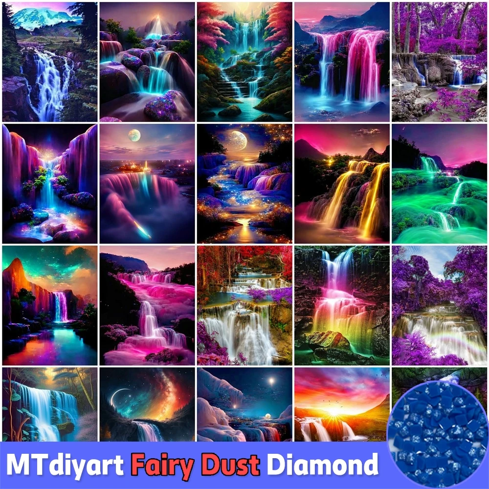 Fairy-Dust-DIY-Hobby-Diamond-Painting-Waterfall-Mountain-Cross-Stitch ...