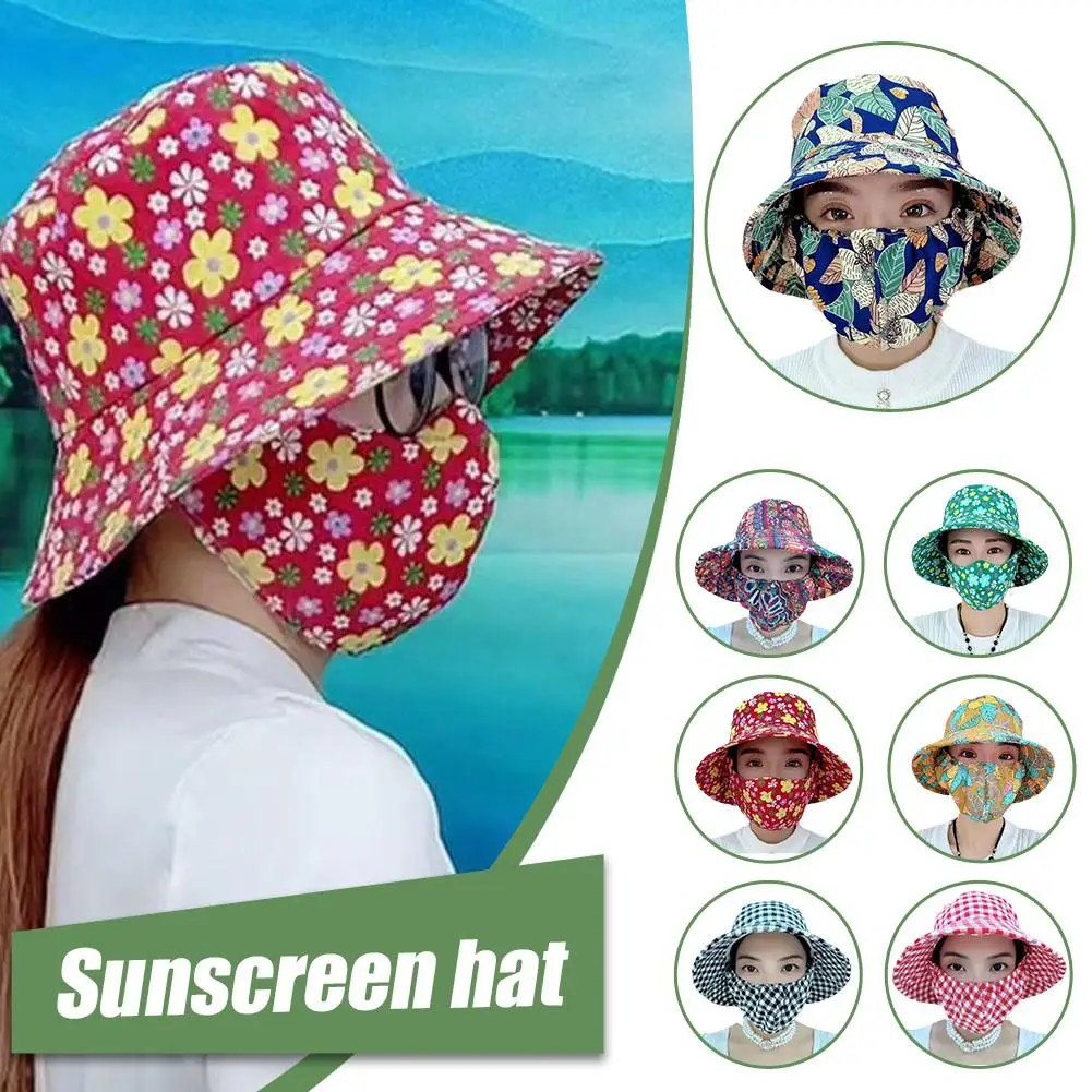 Summer-Women-Sunscreen-Fisherman-Hat-Fashion-Floral-Print-Caps-Outdoor ...