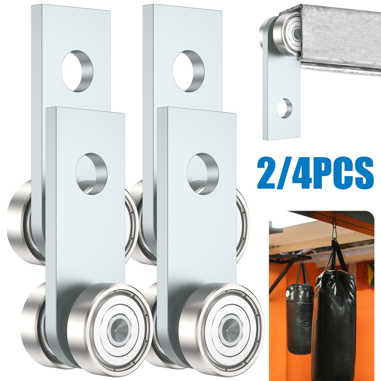 Trolley-Rollers-Carbon-Steel-2-Bearings-Trolley-Wheels-1800LB-Load ...