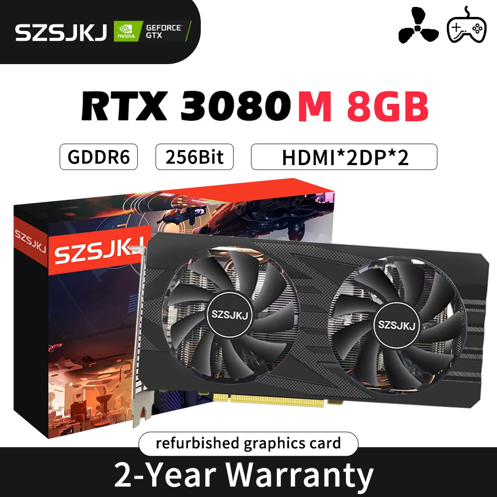 RTX 3080 8GB Graphics Card Gaming Nvidia rxt 3080m DirectX 12 GDDR6 256 ...