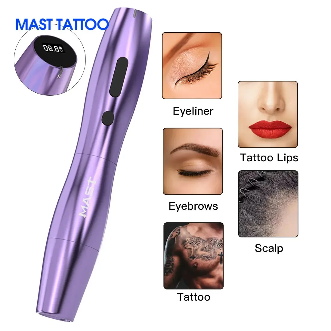 New-Design-Mast-P20-SMP-Rotary-Tattoo-Machine-2-5mm-Stroke-Tattoo ...