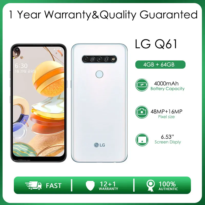 Lg Q61 Refurbished Unlocked 64gb 4gb Ram Rear Camera 48mp 6.53 ...
