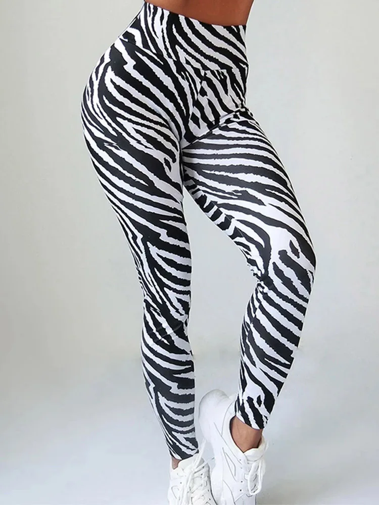 Mallas-deportivas-de-cintura-alta-para-mujer-Leggings-con-estampado-de ...