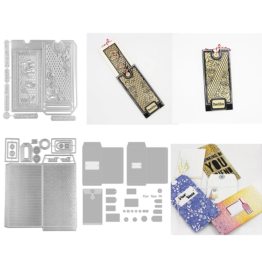 Magic Sliding Skinny Envelope Cutting Dies Mini Slimline Envelope ...