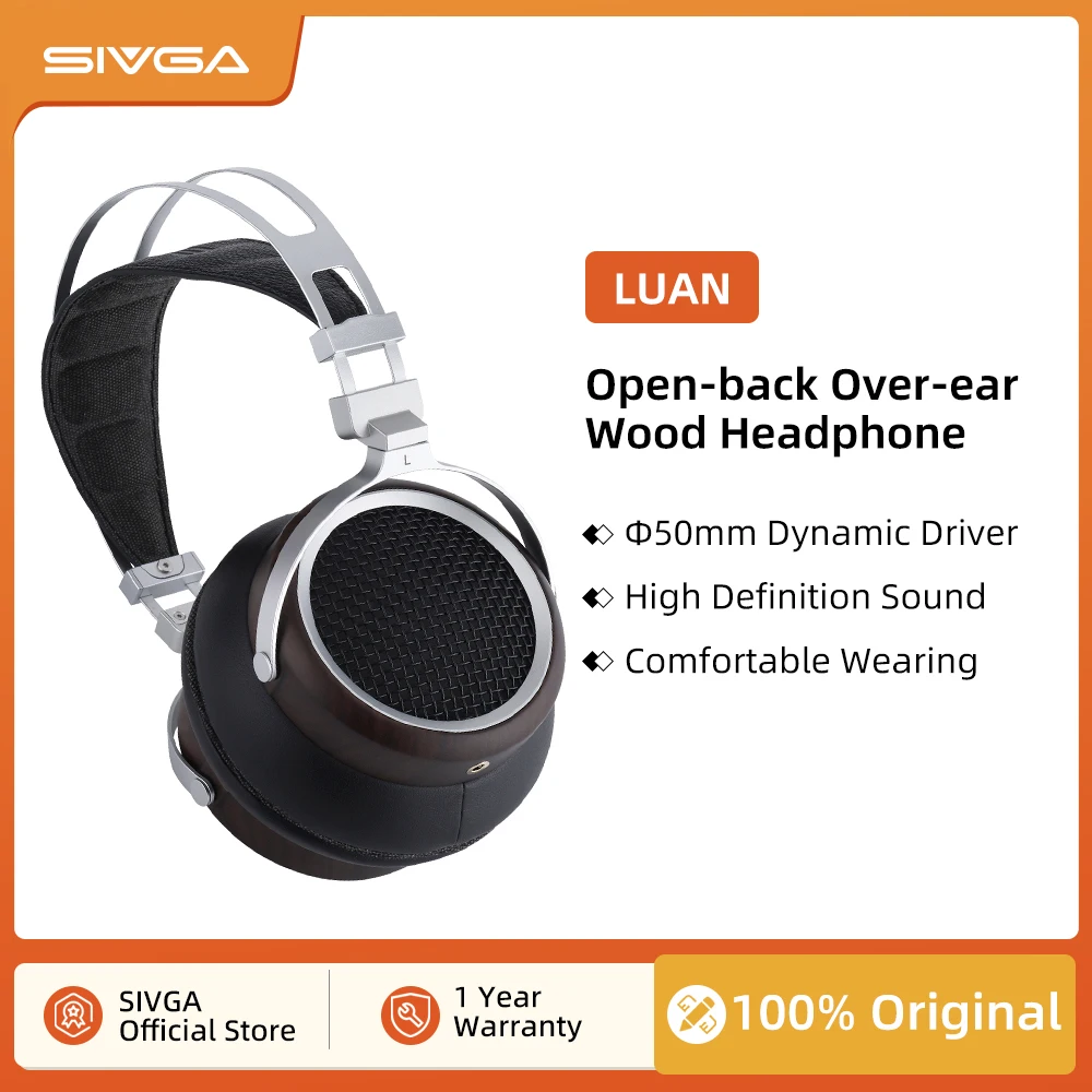 SIVGA-LUAN-Hi-Fi-50mm-Dynamic-Driver-Open-back-Over-ear-Wooden-Wired ...
