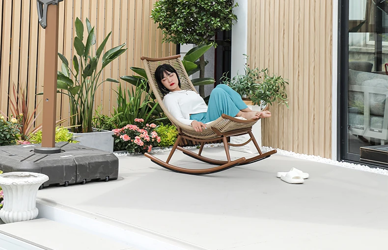 Ghế Bập bênh Ngoài trời Ban công Ghế bập bênh thư giãn phong cách Bắc ...