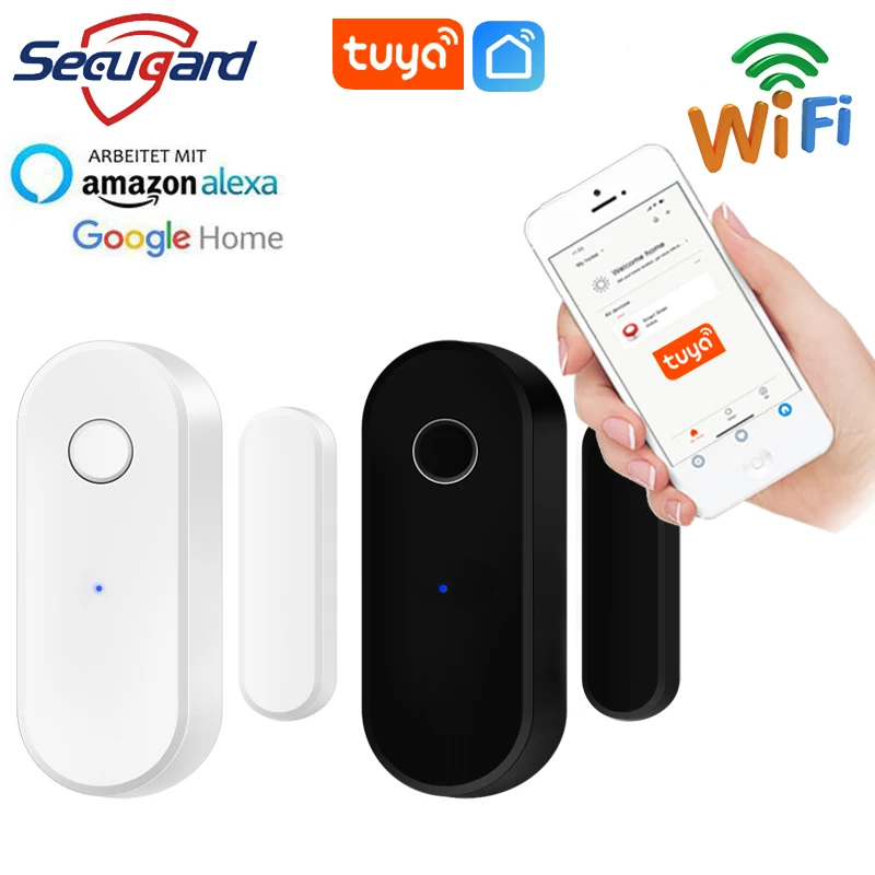 App-Tuya-Smart-Life-Sensor-de-Porta-Wi-Fi-Preto-Abrir-Fechar-Detector ...