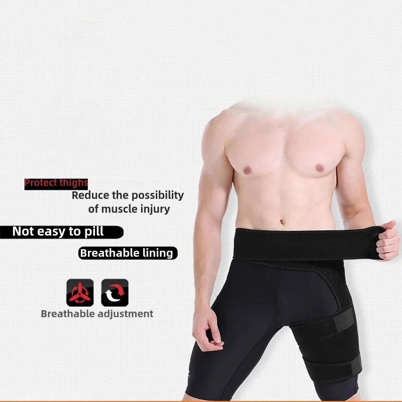 Sports-thigh-muscle-protection-against-strain-pressure-strap-knee ...