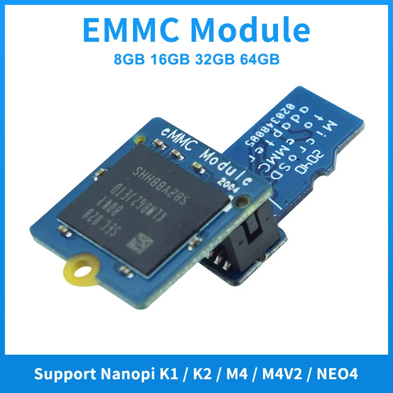 EMMC 모듈 8GB 16GB 32GB 64GB, 마이크로 SD 호환 턴 eMMC 어댑터 T2, Nanopi K1 / K2 ...