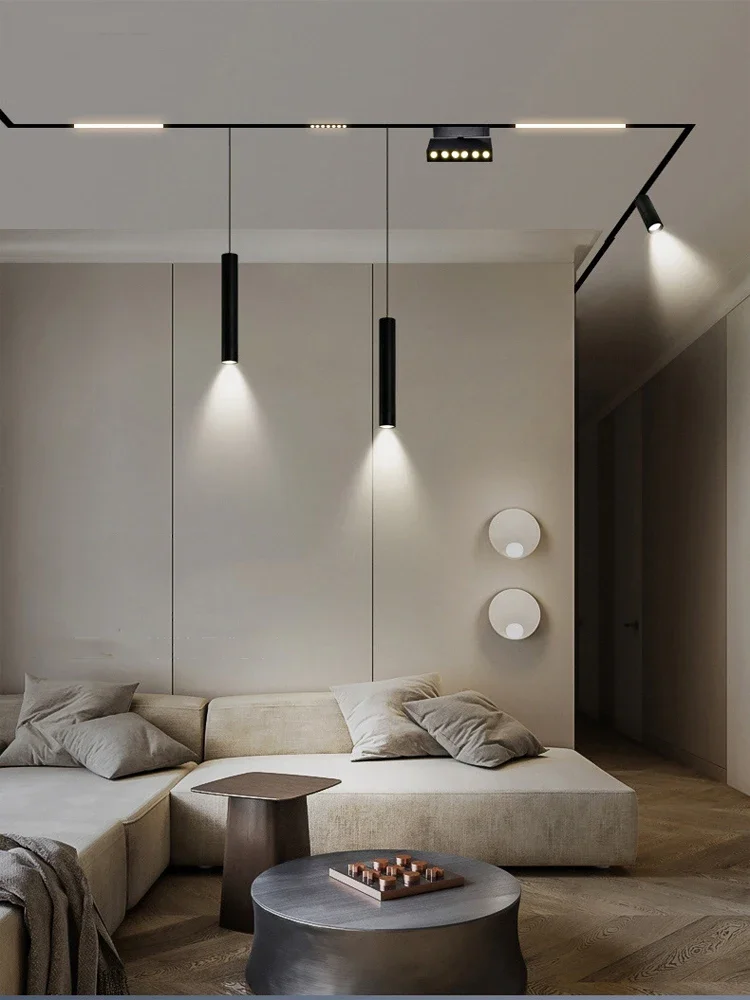 New-LED-Magnetic-Rail-Light-Grille-Floodlight-Modern-Embedded-All-Light ...