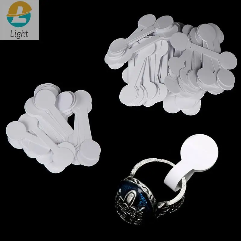 50-100pcs-Round-White-Jewellery-Labels-Self-Adhesive-Price-Dumbell-Tags ...