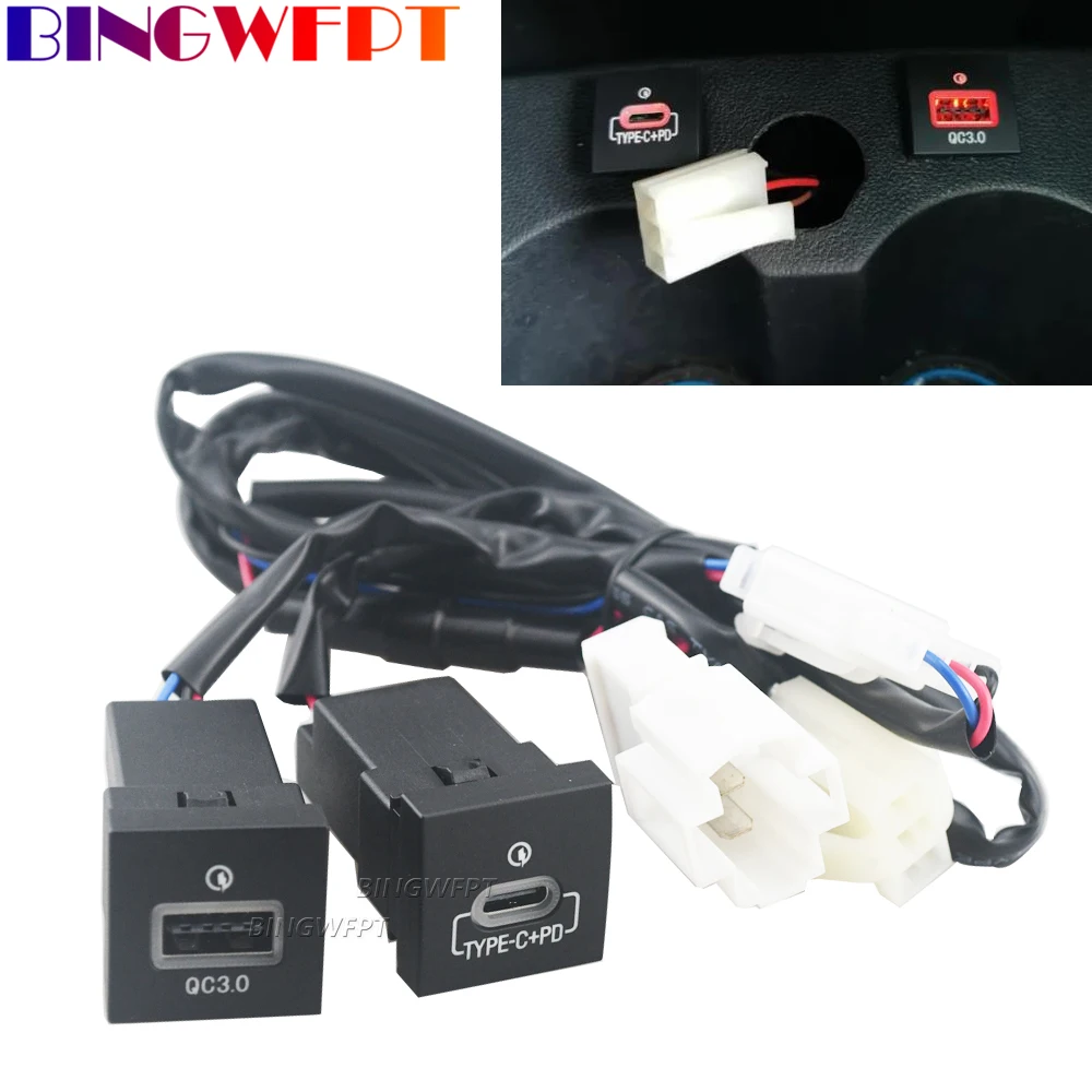 Car-USB-Charger-PD-Quick-Charge-QC3-0-Phone-Charging-Adapter-Outlet ...