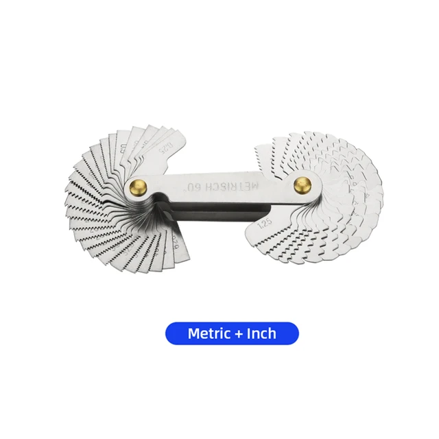 51-58 Blade Screw Thread Pitch Gage Gear Tooth Gauge Metal Folding ...