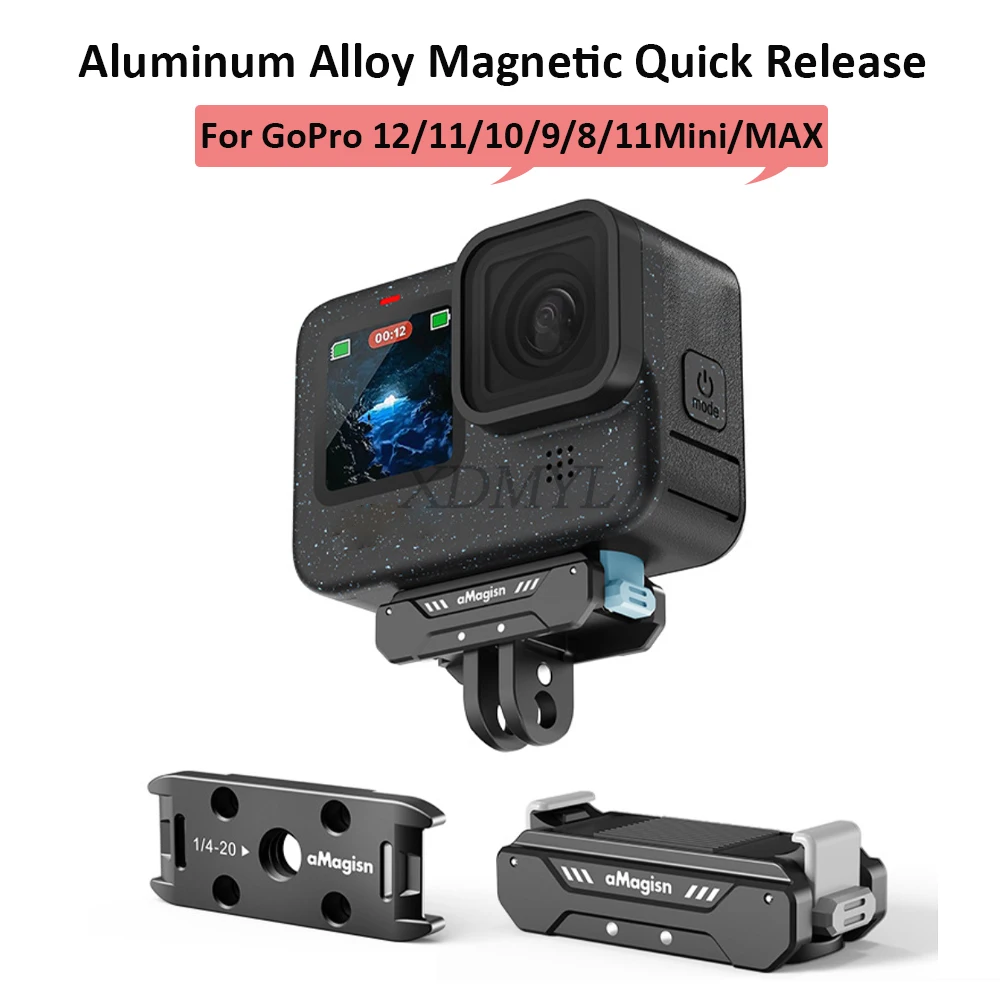 Magnetic-Quick-Release-Base-For-GoPro-Hero-12-11-10-9-8-11Mini-MAX ...