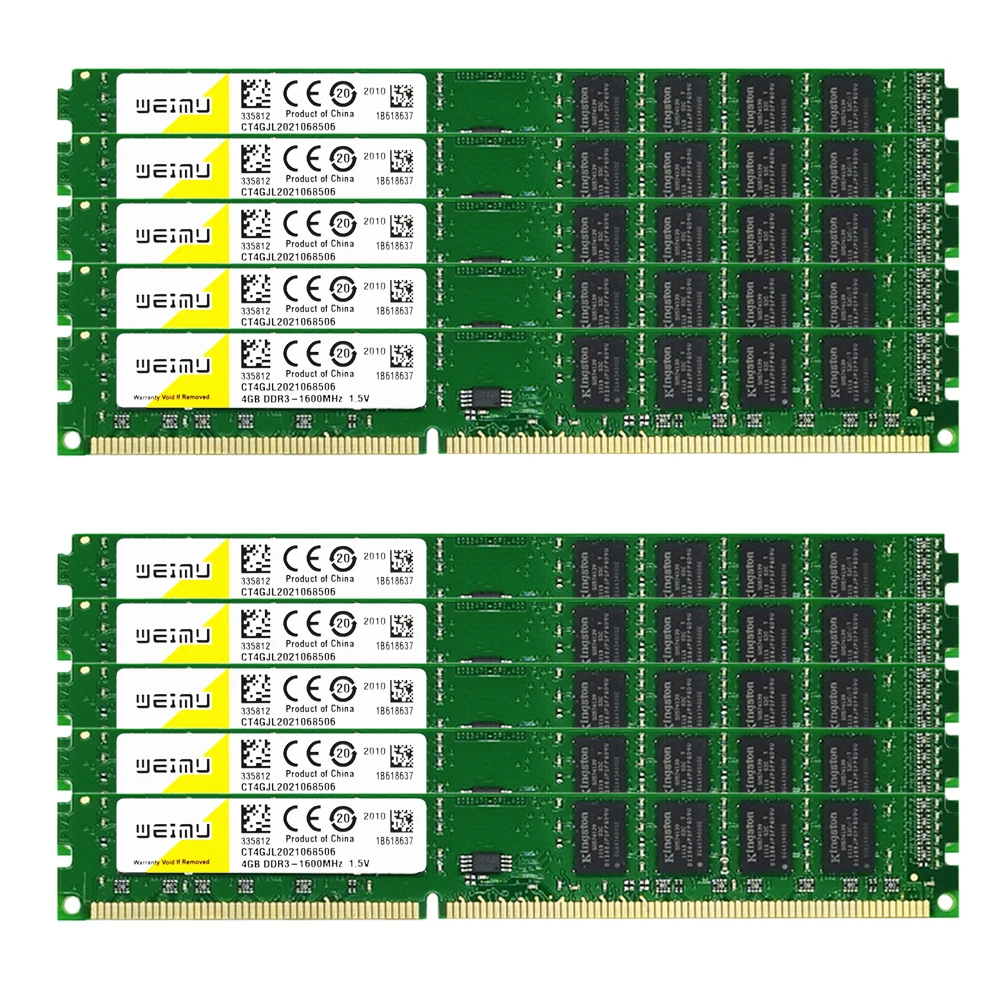 10pcs Ddr3 8gb Pc3 4gb 1066mhz 1333mhz 1600mhz 8500 10600 12800 Desktop Memória Ram Dimm 240pin ...