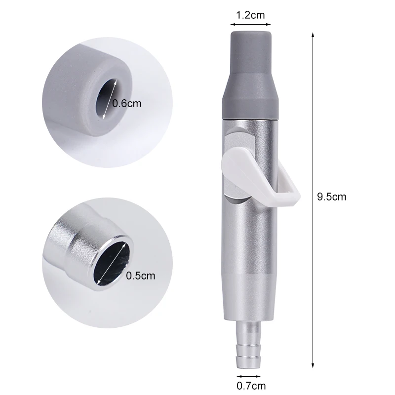 Dental-Oral-Saliva-Ejector-Short-Handpiece-Tip-Adaptor-Dentistry-Weak ...
