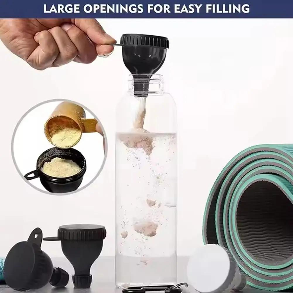 Mini Protein Powder Bottle With Carabiner Outdoor Sport Mini Portable ...