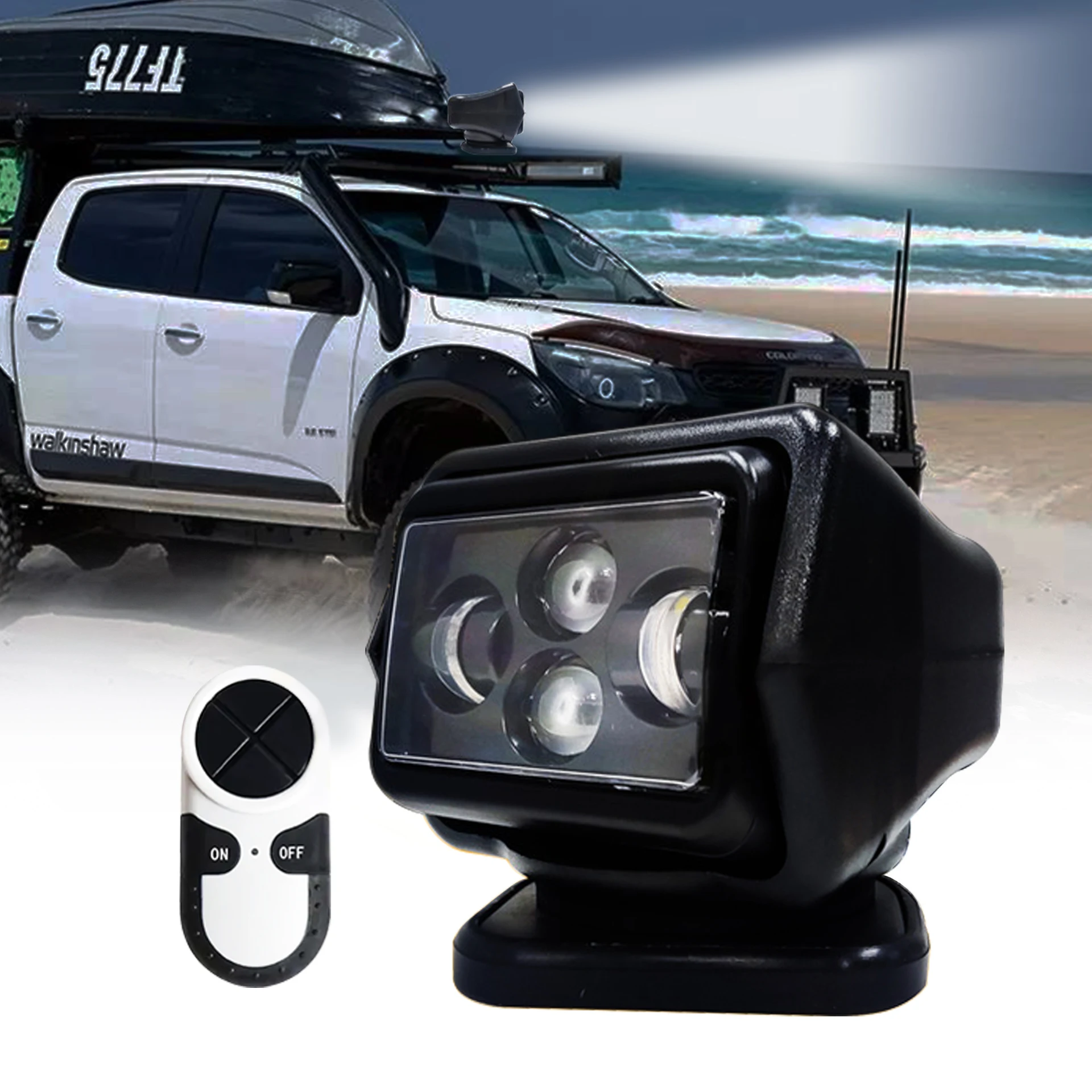 Marine-Boat-Spotlight-360-Degree-Remote-Control-Waterproof-Halogen ...