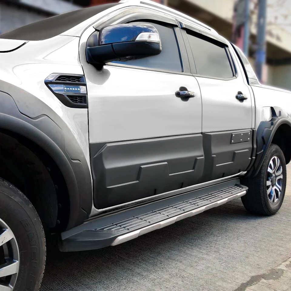 Body Cladding Matte Black Side Door Ford Ranger 4 Door T6 Mk2 Facelift