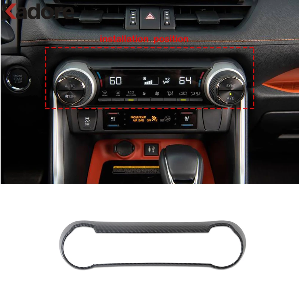 For Toyota RAV4 RAV 4 2019 2020 2022 Interior Accessories Carbon Fiber ...