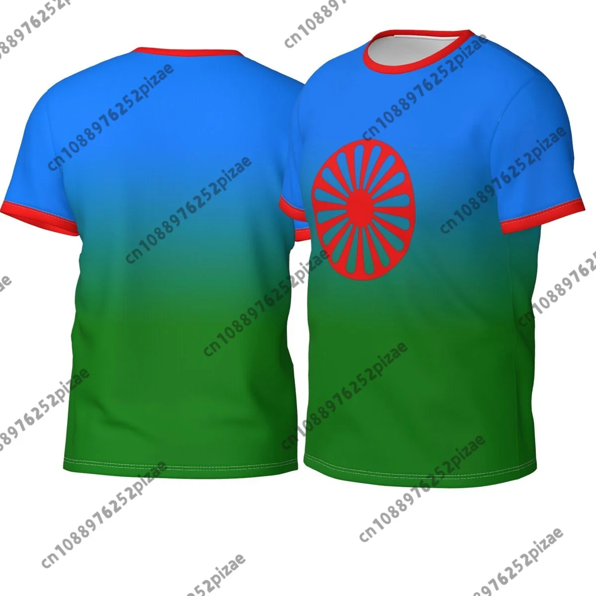 Romani People Rom Gypsy 3D Flag T-shirts Men Women Clothing Sports ...