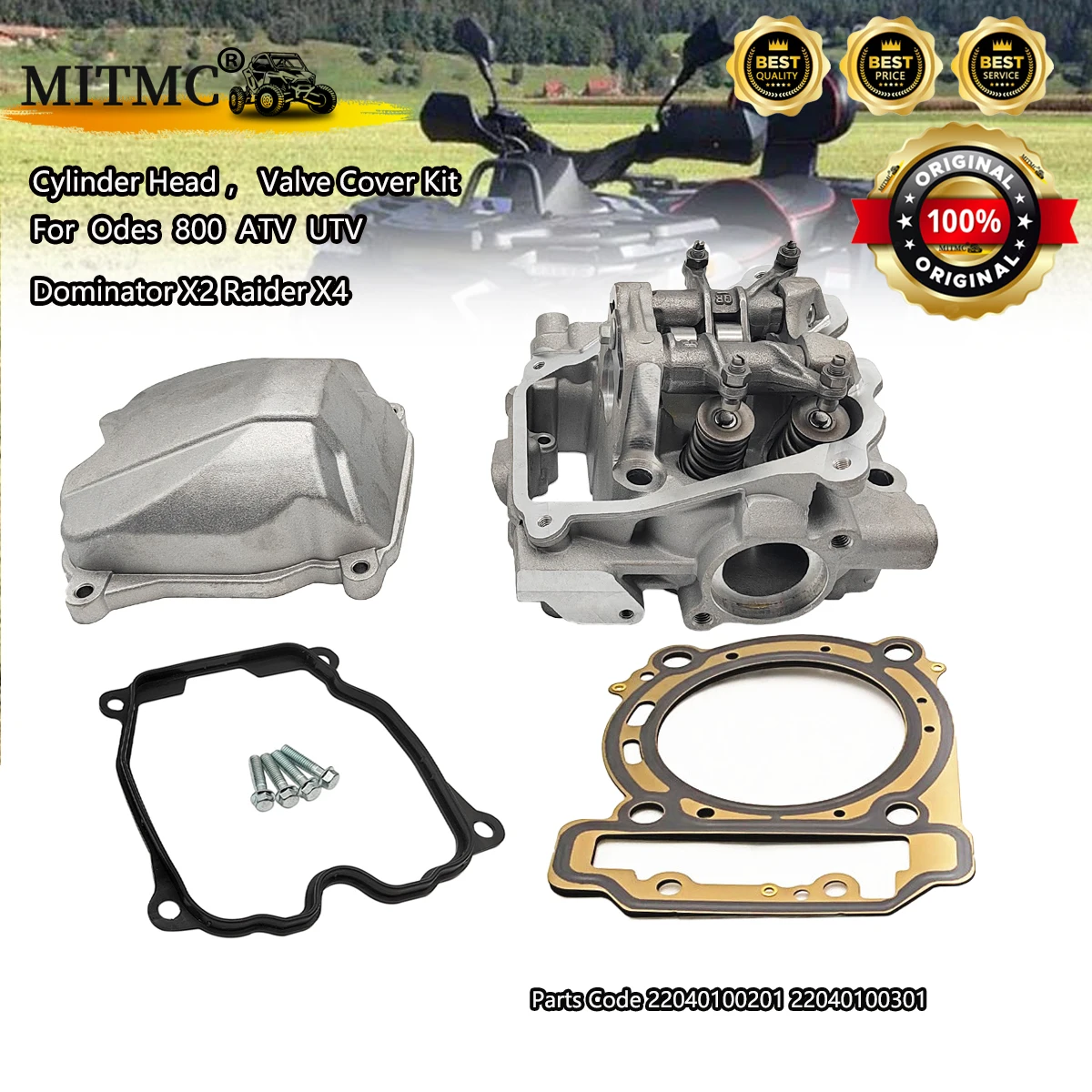 Cylinder Head ， Valve Cover Kit For Odes 800 ATV UTV Dominator X2 ...