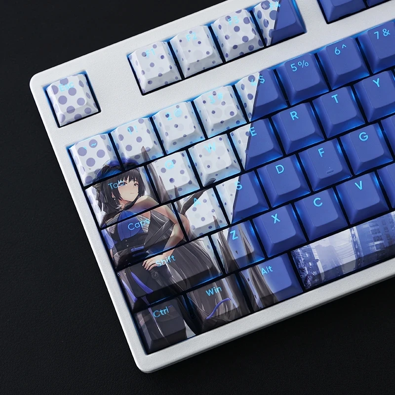 108-teclas-PBT-5-lados-Dye-Subbed-Keycaps-dibujos-animados-Anime-Gaming ...