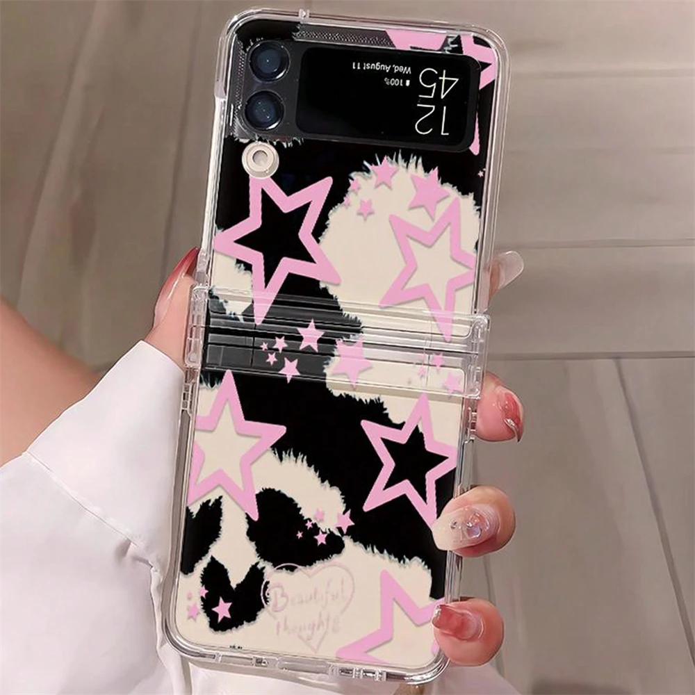 Y2K Colorful Gradient Color Star Clear Phone Case Compatible With ...
