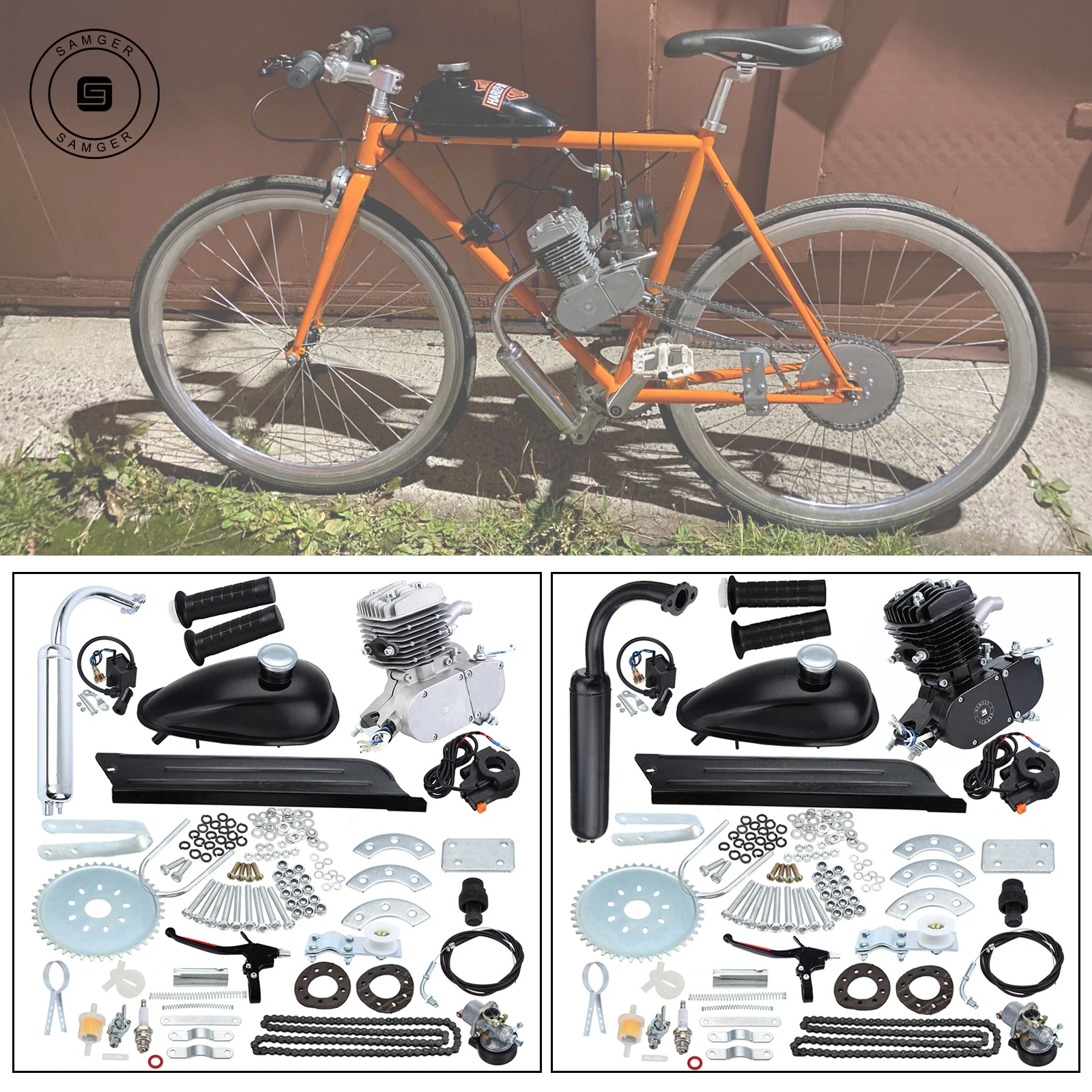 Samsung Bike Motor Kit 80ccm Fahrrad Motorrad Motor Kit 2 Takt Gas ...