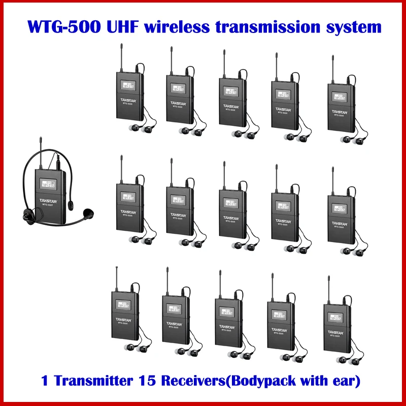 Boutique Uhf Wireless Tour Guide Translation System 1 Transmitter 15 ...
