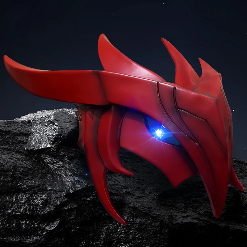 New-LOL-The-Unforgotten-Yone-Cosplay-Prop-Mask-Wig-To-Choose-Red-White ...