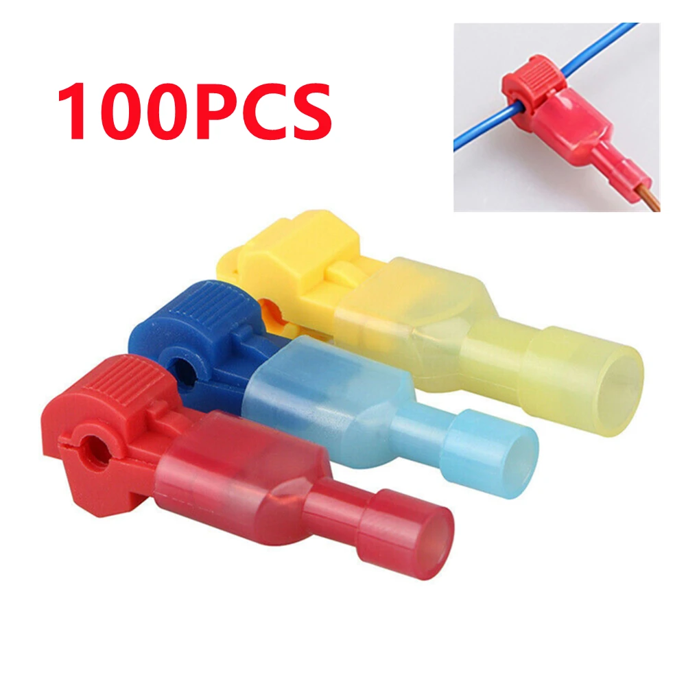 10/20/60/100Pcs T-Tap Connectors Quick Electrical Cable Connector Snap ...