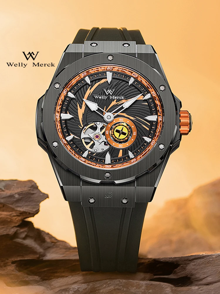 Welly-Merck-Automatic-Mechanical-Watches-Man-Stainless-Steel-Waterproof ...