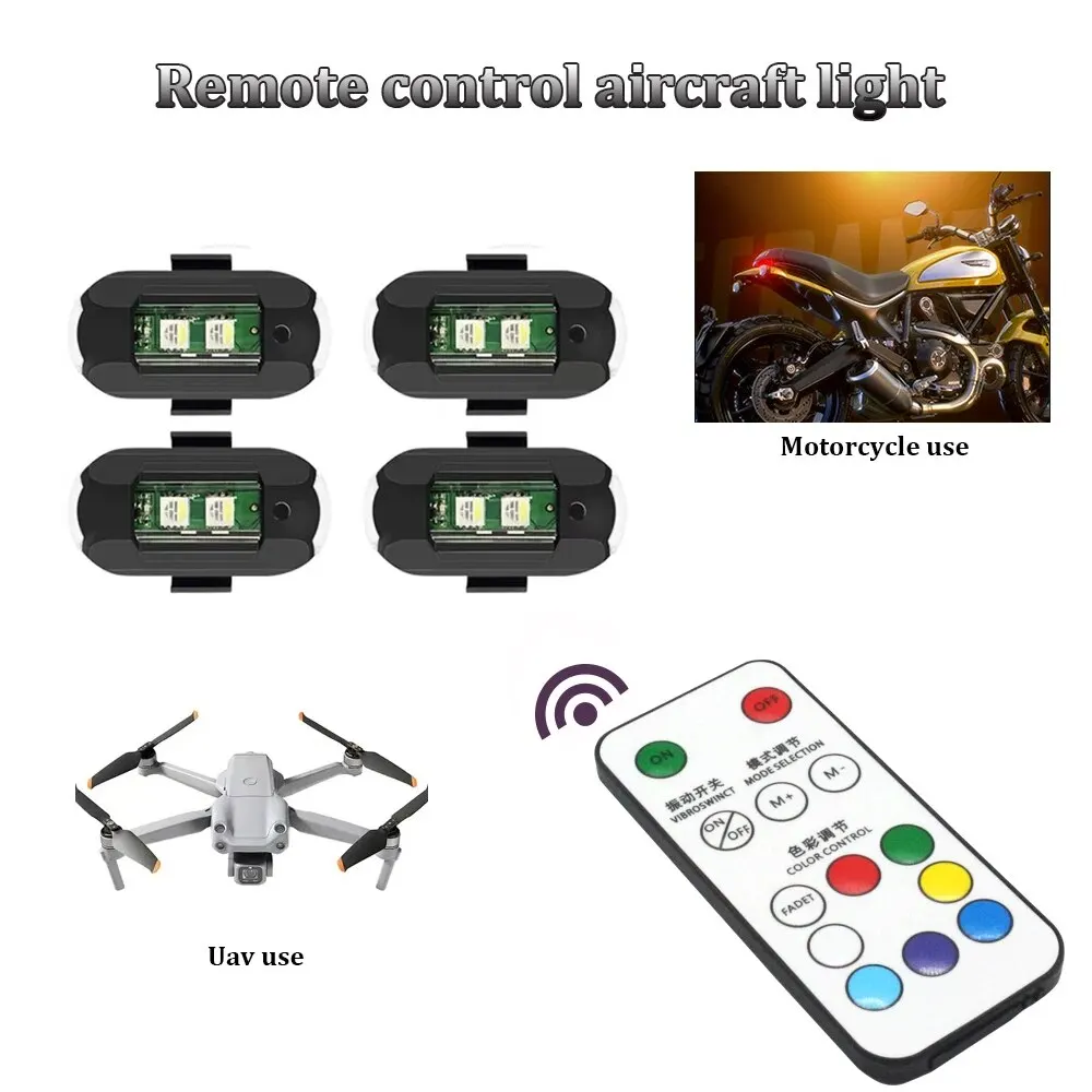 2Pcs-Remote-7-Colors-LED-Flashing-Warning-Strobe-Lights-USB-Chargeable ...