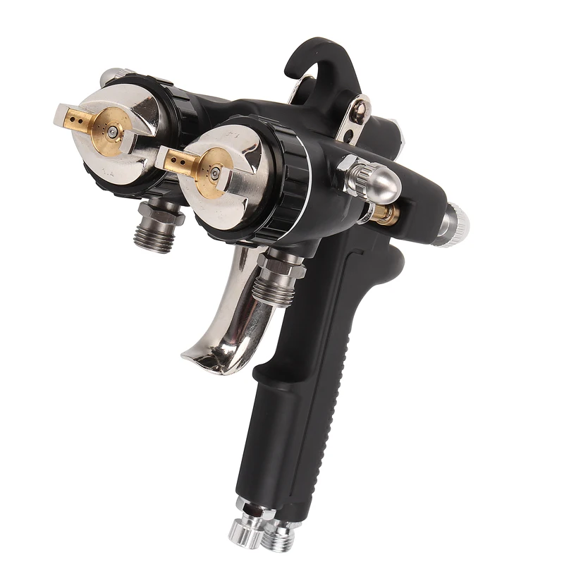 Double Nozzle chrome paint spray Gun Dual Head Sprayer - AliExpress 1420