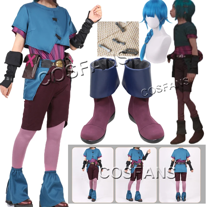 Anime Arcane League Of Legend Cosplay Jinx Kids Lol League Of Legends ...
