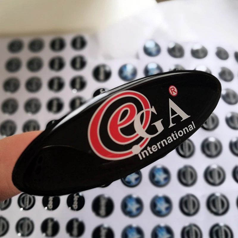Crystal Adhesive Sticker Company Logo Printing Resin Dome 3D Custom ...