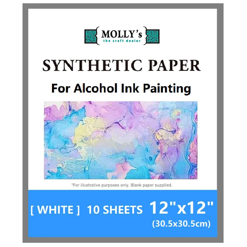 Papel-de-tinta-de-Alcohol-blanco-papel-sint-tico-liso-de-12x12-pulgadas ...