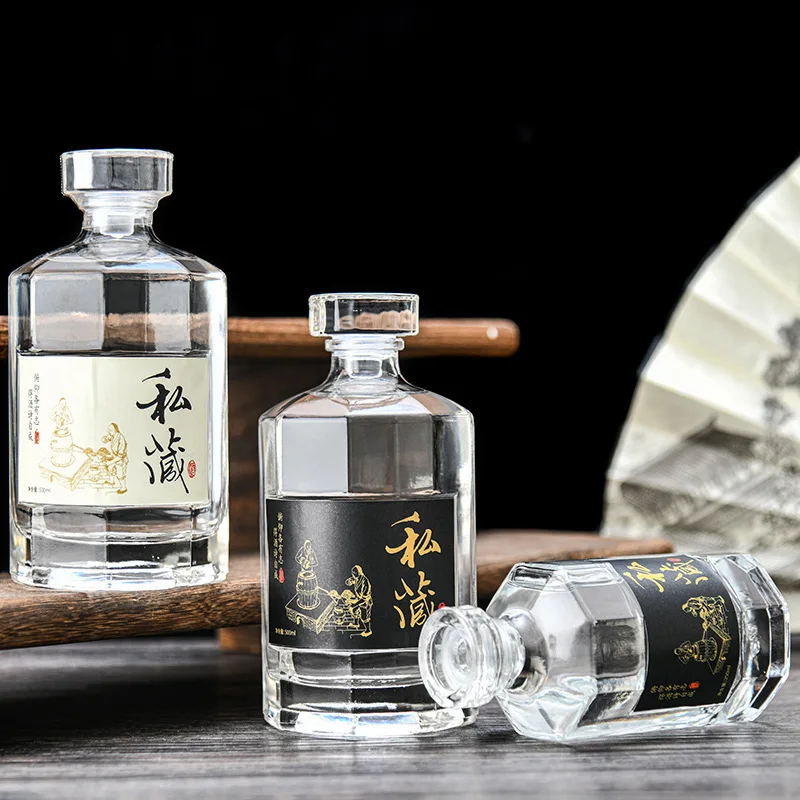 Round-shaped-clear-lead-free-whiskey-decanter-barware-Glass-Alcohol ...