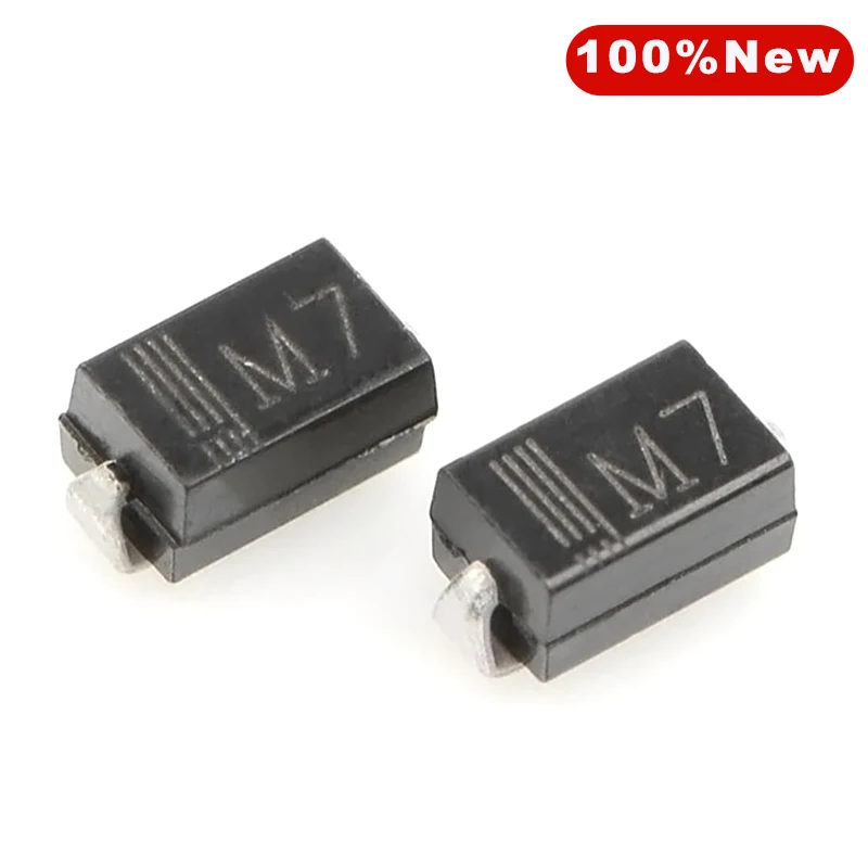 100PCS DIODE M7 1N4007 SMD 1A 1000V IN4007 Rectifier Diode