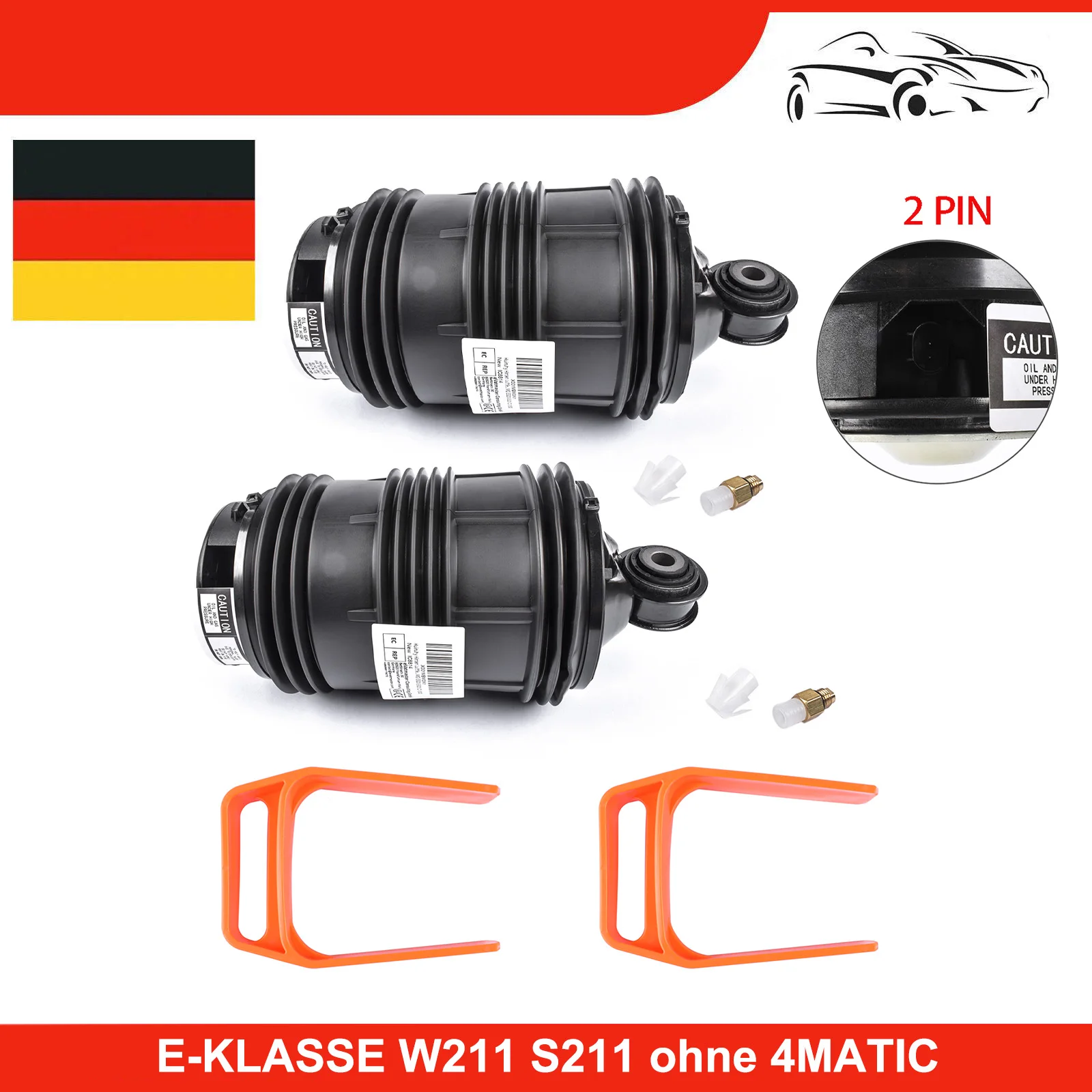 AP02 Pair Rear Air Spring Bags A2113200925 For Mercedes E-Class W211 ...