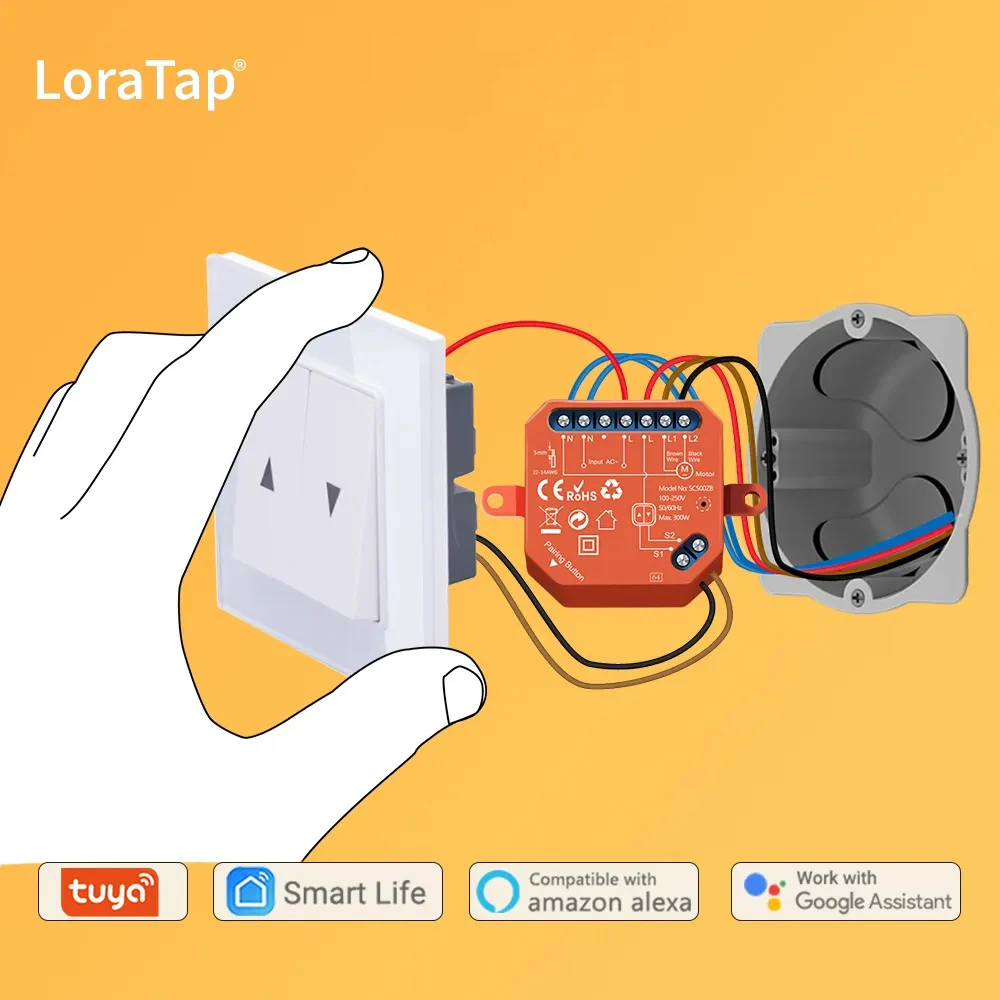 LoraTap-ZigBee-3-0-Tuya-Smart-Life-Curtain-Switch-Module-for-Roller ...