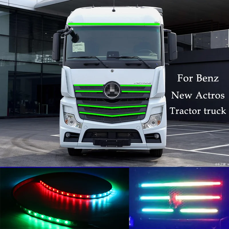 For-Mercedes-Benz-Actros-tractor-Decorative-lights-Truck-grille-LED ...